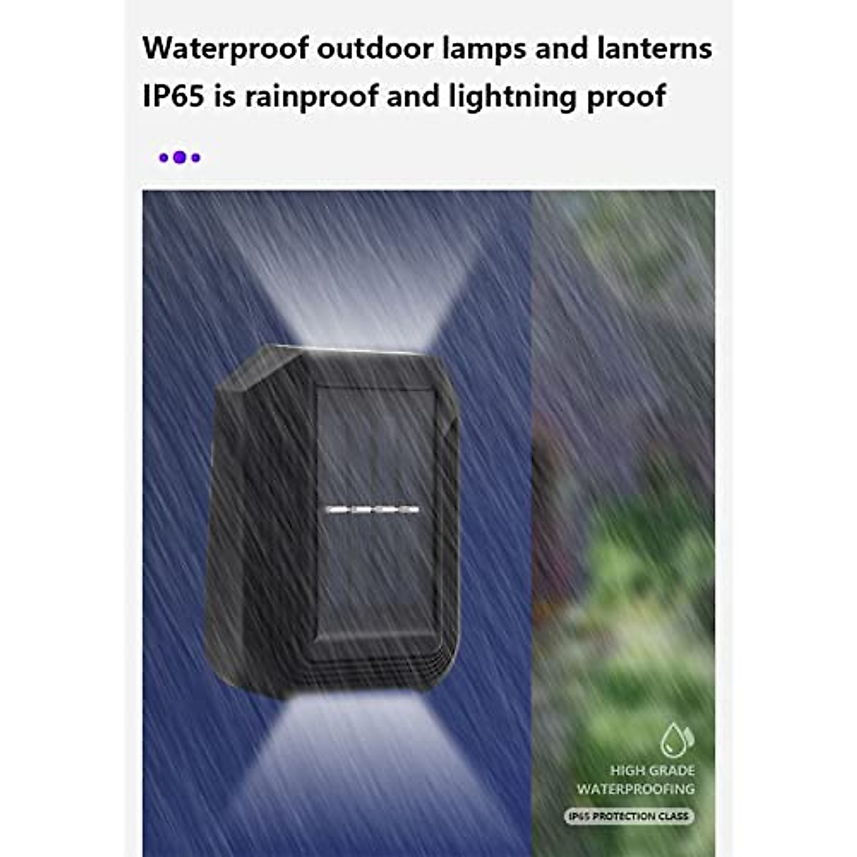 Septpenta Outdoor Solar Wall Lights, 6LED Beads Uniform Light IP65 Protection Outside Exterior Light Fixture, Built in 600mAh Nimh Battery Lightweight for Decoration Garden Courtyard(White Light)