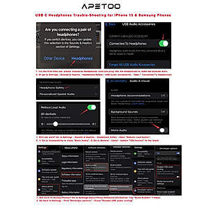 APETOO USB C Headphones for Samsung S24 Ultra S23 S22 S21 FE Plus A35,iPhone 15 Plus 16 Pro,iPad 10,Magnetic Wired Earbuds Noise Canceling in-Ear Type C Earphone Mic Volume Control for Pixel,OnePlus