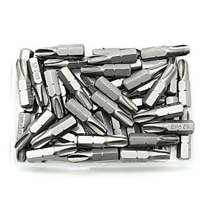 TEMO 50pc PH3 Impact Ready Phillips 1 Inch Screwdriver Insert Bits Hex Shank