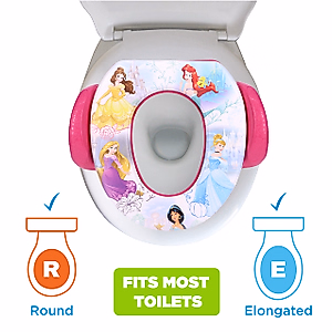 Disney Princess 2 Pc Essential Potty Training Set - Potty Training Seat, Step Stool for Kids