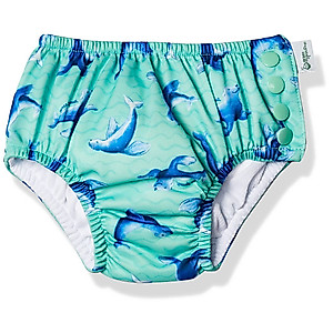 i Play Boys Reusable Absorbent Baby Swim Diapers Seafoam Sea Lions 4T