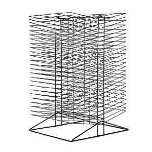Sax All-Steel Double Sided Wire Drying Rack, 50 Shelves, 17 x 20 x 30 Inches, Steel, Black - 216782