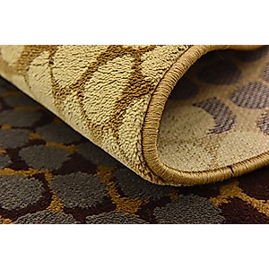 Unique Loom Barista Collection Area Rug - Java (5' 3" x 8' Rectangle, Beige/ Black)