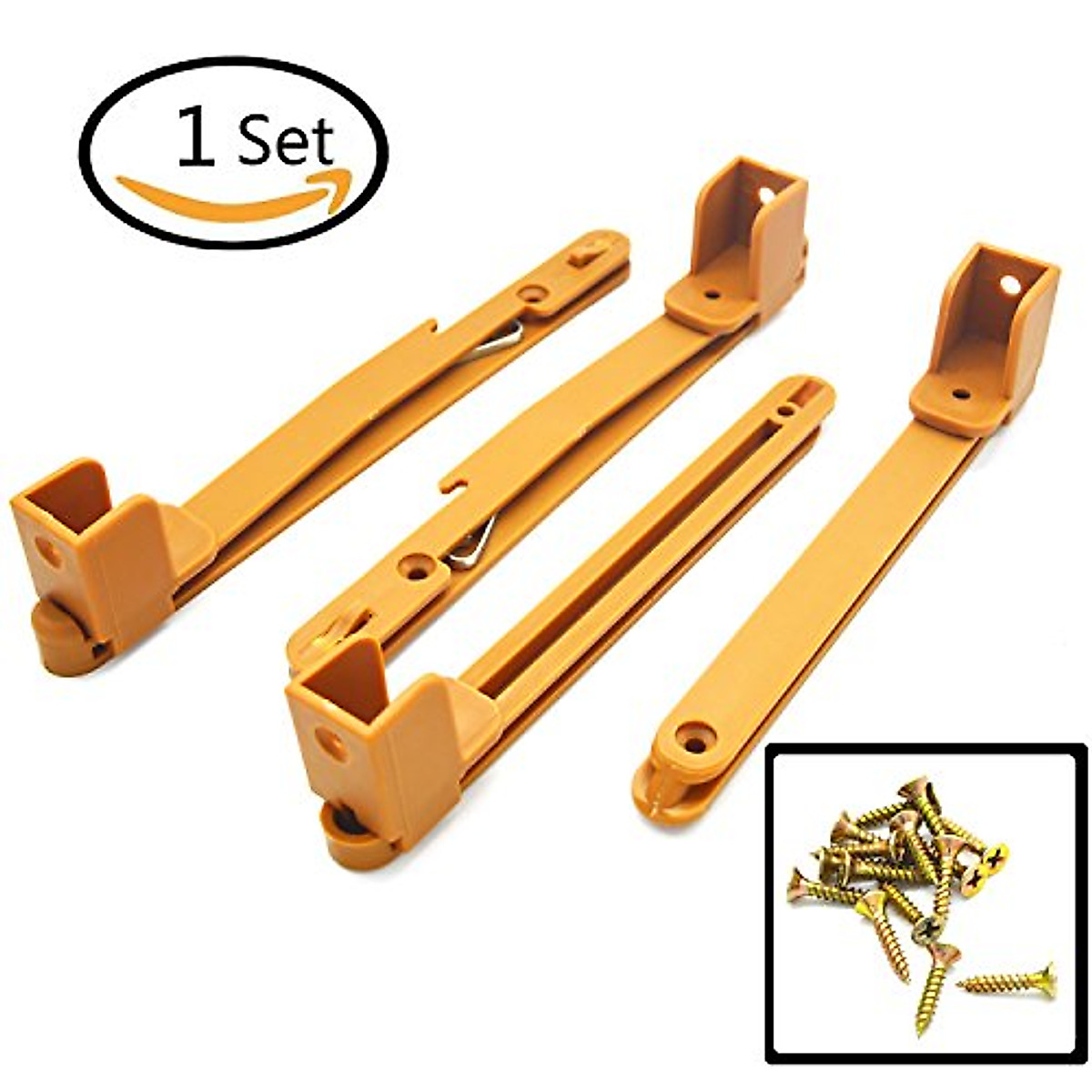 SpzcdZa Crib fence Lifter Lifting Rail Connection Set Brown w Screws