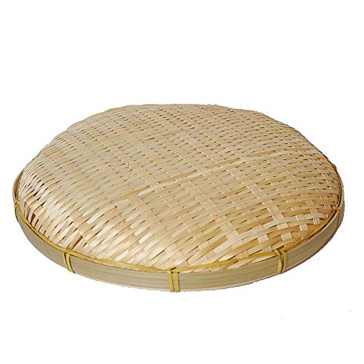 TimesFriend 100% Natural Handmade Woven Bamboo Basket Tray U Shape Holder Bulk Food Flat Shallow Basket Size 5inch 6inch 10inch 15inch Bulk for Customizing (15cm/6")