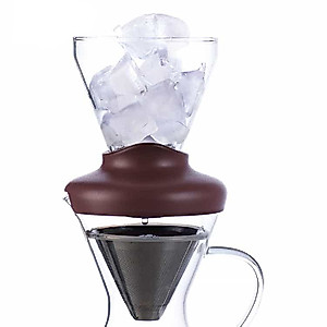 Mr Towels Deluxe Cold Brew Coffee Maker with Removable Stainless Steel Filter (Hot/Cold Coffee Brew 14oz)