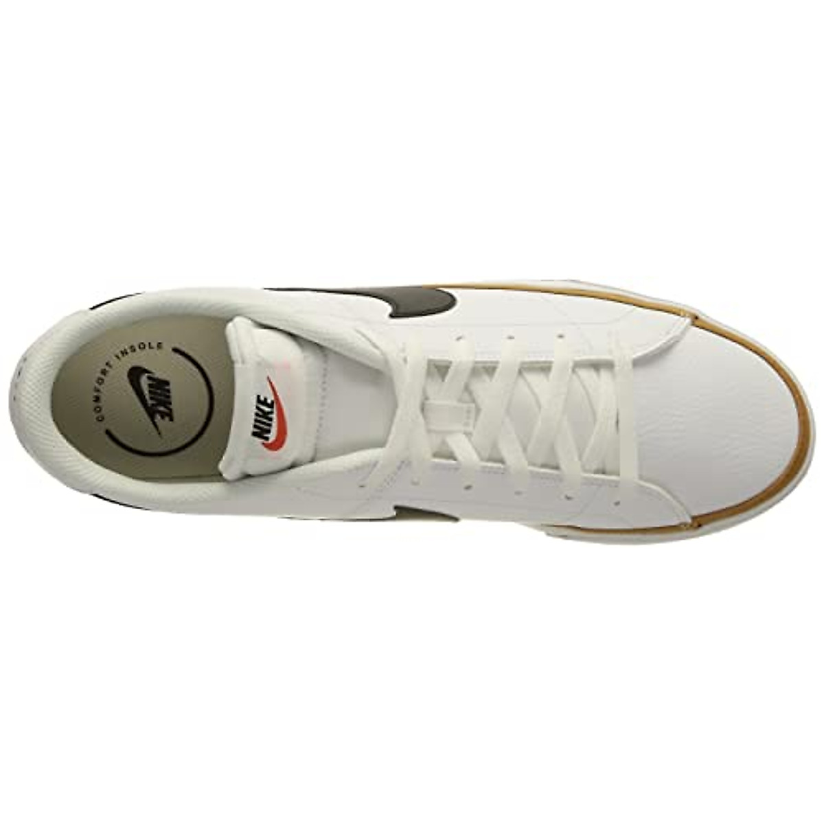 Nike Men's Training Gymnastics Shoe, White Black Desert Ochre Gum Light Brown, 7