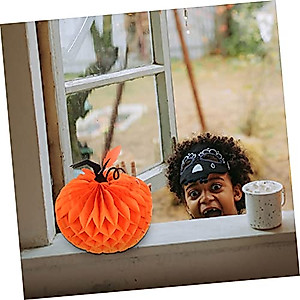 MUSISALY 20 pcs Supplies Booth Themed Topper Novel Honeycomb Bat Center Hanging Party Decorations Spider Hat Tables Props for Ornament Pendant Ball Poms Holiday Paper Kids Pumpkin Craft