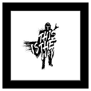 Trends International Gallery Pops Star Wars: The Mandalorian - Grunge - This is The Way Wall Art Wall Poster, 12" x 12", Black Framed Version