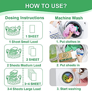 Zimwin Laundry Detergent Sheets, 200 Count, Fragrance Free, Eco-Friendly, Plastic-Free, Hypoallergenic, Liquidless Washing Supplies for Dorm Travel Camping