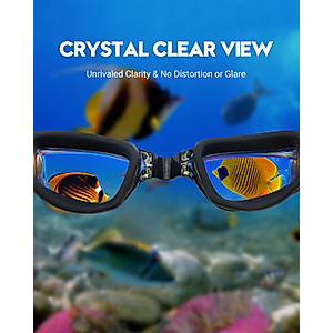 Vorshape Swim Goggles Pack of 2 Swimming Goggle No Leaking Adult Men Women Youth, Aqua & Black Pink, Anti Fog