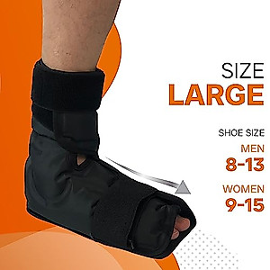 Foot & Ankle Pain Relief Hot/Cold Gel Wrap - Effectively Relieve Foot and Ankle Aches & Pains Using Compression Gel Ankle Ice Pack Wrap - Heated or Cooled, Targets All Areas of Ankle & Foot - Large