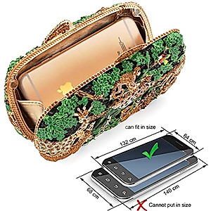 Rhinestone Crystal Evening Clutch Bag Animal Pattern Designer Purses for Women