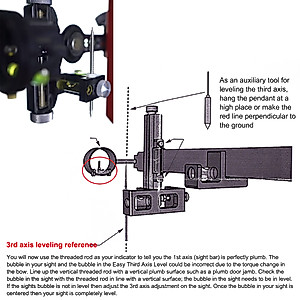 SOPOGER Archery 3rd Axis Bow Sight Level Adjustment Tuning Leveler Target Mounting Leveling Tool Combo Kit Archery Shooting Accuracy Calibrator Precision Bubble Level for Compound Recurve Bow Sight