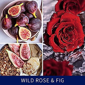 subrtex Wild Rose & FIG Scented Candles for Women, 7oz Small Jar Single Wick Candle, 40 Hours of Burn Time, Highly Scented Aromatherapy Candle Valentine's Day Gift for Bathing Massage