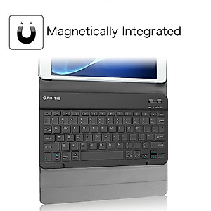 Fintie Keyboard Case for Samsung Galaxy Tab A 10.1(2016 NO S Pen Version),Slim Lightweight Stand Cover w/Magnetically Detachable Wireless Bluetooth Keyboard, Black