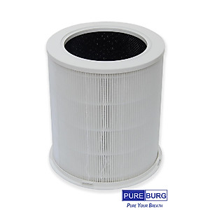 PUREBURG Replacement Filter Compatible with Dr.J AP401 AP402 & GCZ AP402 Air Purifiers,2-Pack H13 HEPA 4-Stage Filtration Activated Carbon 2-in-1 Air Clean Dust VOCs Odor