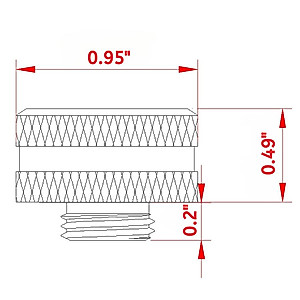 Dracaena 6 Pack G1/4" Thread to 16MM OD Hard Tubing Compression Fitting with Rings for Rigid Acrylic Tube for Computer Water Cooling System, Black