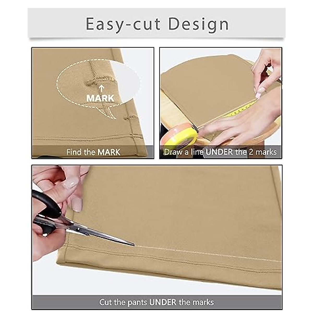 IUGA Bootcut Yoga Pants with Pockets for Women High Waist Workout Bootleg Pants Tummy Control, 4 Pockets Work Pants for Women Khaki