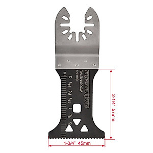 ACTOMASTER 1-3/4" Bi-Metal Oscillating Saw Blade for Oscillating Tool Multitool, Pack of 8