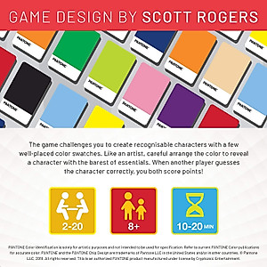 Pantone: The Game - Simple-to-Play Competitive Party Game - Ages 8 and Up - Create Pop Culture Characters Using Only Color Swatches and Your Own Creativity!
