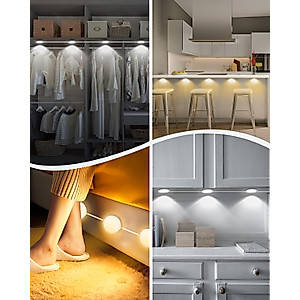 KeShu Under Cabinet Lights Plug in, Dimmable White LED Under Cabinet Lighting Hardwired Closet Lights, Smart Bluetooth APP Remote Control Under Counter Lights for Kitchen, Cabinet