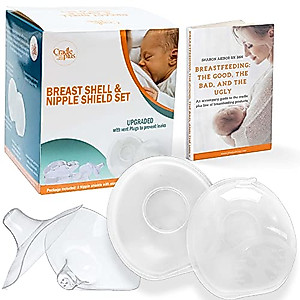 Nipple Shield & Milk Collector for Breastmilk - Breast Feeding Essentials W/Breast Shells Milk Collector Nipple Protector for Breastfeeding Breast Milk Catcher for Breastfeeding Milk Collection Cups