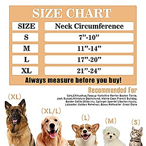 Inflatable Dog Cone Collar for Large Medium Small Dogs, Soft Cone Collar for Dogs Cats, Donut Dog Cone Alternative After Surgery S