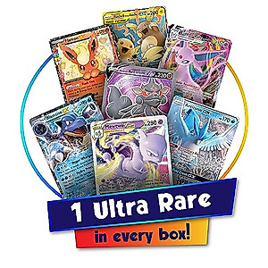 Ultra Rare Battle Bundle | 1x Ultra Rare | 60+ Cards Including 5 Holo or Rare Cards | GG Box Compatible with Pokemon Cards