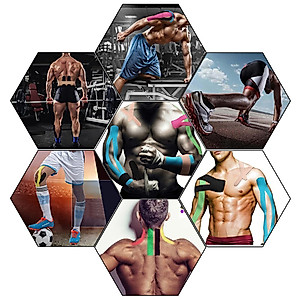 Kinesiology Theraeputic Tape Physio for Athletic Sports Recovery Pain Relieve Strong Adhesion Waterproof Original Cotton Uncut 2 Inch x 16.4 Feet (2 Pink)