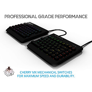 KINESIS GAMING Freestyle Edge RGB Split Mechanical USB Keyboard (MX Brown)