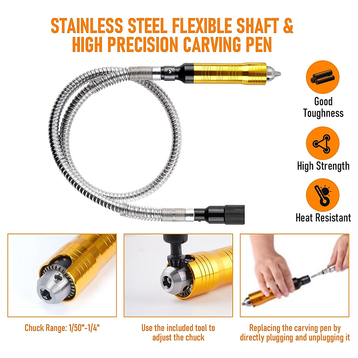 lesolar 1000W Flex Shaft Rotary Tool Kit, 30000RPM Electric Flex Shaft Hanging Grinder Carver Support Forward & Reverse Rotation, High Speed Hanging Grinding Machine with Variable Speed Foot Switch