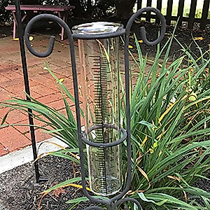 QMET 7" Capacity Rain Gauge Glass Replacement Tube for Yard Garden Outdoor Home