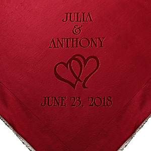 Custom Catch Personalized Unique Wedding Couple Gifts - Anniversary, Engagement Gift Blanket (Hearts)