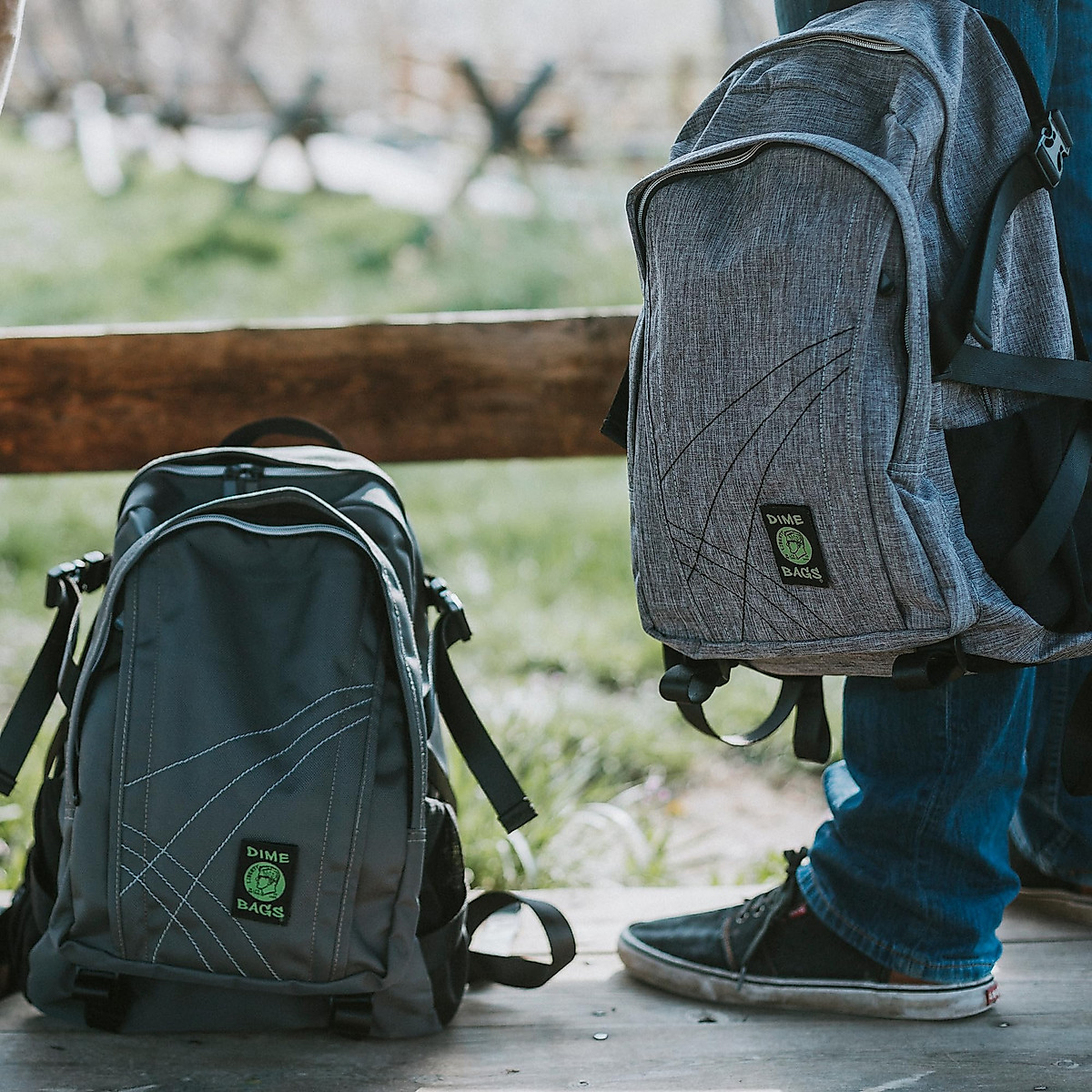 DIME BAGS Urban Hemp Backpack | Original Hemp Backpack for All Genders | Includes Secret Pocket & Removable Airtight Poly Bag (Black)