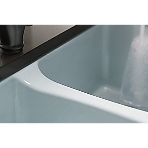 KOHLER K-5873-5U-0 Deerfield Kitchen Sink, 2.375, White