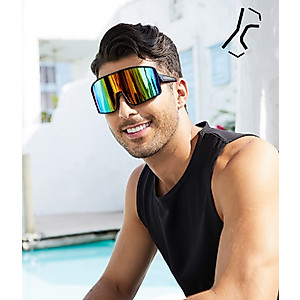 Karsaer Vision Sports Cycling Sunglasses Rave Visor Outdoor Baseball Softball Glasses 80s Shades Women Men