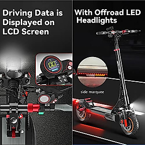 Electric Scooter for Adults, Electric Scooter with Seat, 10" Pneumatic Tires, 28 Mph Max Speed & 31 Miles Max Range(iE-M4PROS)