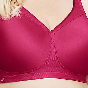 Glamorise Full Figure Plus Size MagicLift Seamless Sports Bra Wirefree #1006 Ruby Red