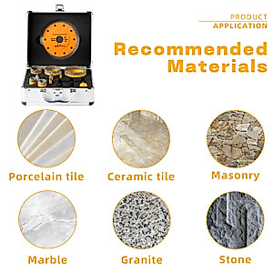 HASFER 13Pcs Diamond Core Drill Bits Set,Vacuum Brazed Hole Saw Kit 5/8"-11 Thread for Marble Ceramic Porcelain Tile Tools Kit