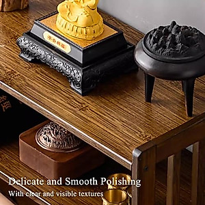 WBRSybUS Altar Meditation Table with Drawer Storage, Bamboo Spiritual Altar Table,Relax Buddhist Table Tea Table for Prayers Divination,Single Layer 69cm,B