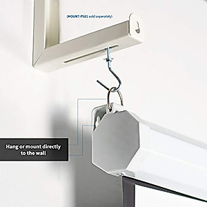 VIVO 100 inch Diagonal Projector Screen, 16:9 Projection HD, 4K 3D 1080P HD Manual Pull Down, PS-M-100