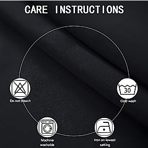 LEMOMO Blackout Curtains 52 x 84 inch/Black Curtains Set of 2 Panels/Thermal Insulated Room Darkening Bedroom Curtains