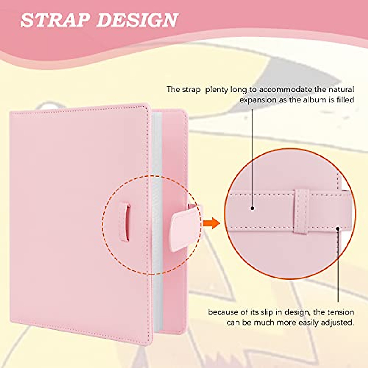 256 Pockets Photo Album for Fujifilm Instax Mini LiPlay 12 11 9 8 40 Evo 7S Instant Camera/Mini Link Printer, Polaroid Snap Touch PIC-300 Z2300 Mint Zip Instant Camera Printer(Baby Pink)