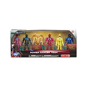 Bandai Collectible Power Rangers Team 6-Piece Set With Exclusive Metallic Goldar