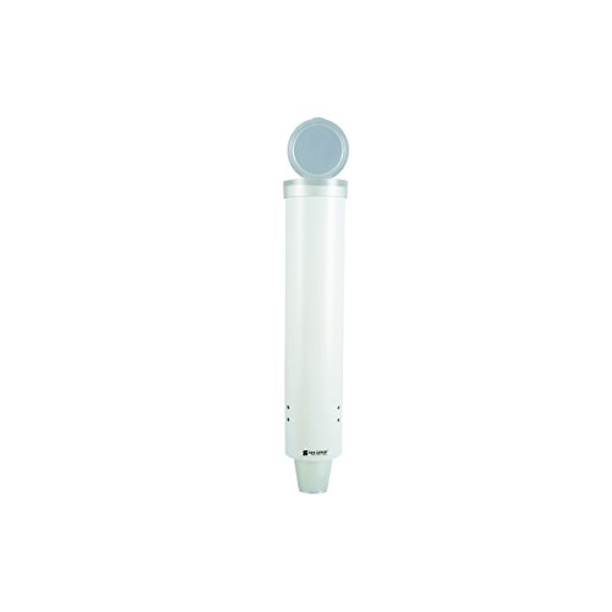 Carlisle FoodService Products C3165WH Medium Pull Type Water Cup Dispenser, Fits 4 to 10 oz Cone and Flat Bottom Cups, 16" Tube Length, White