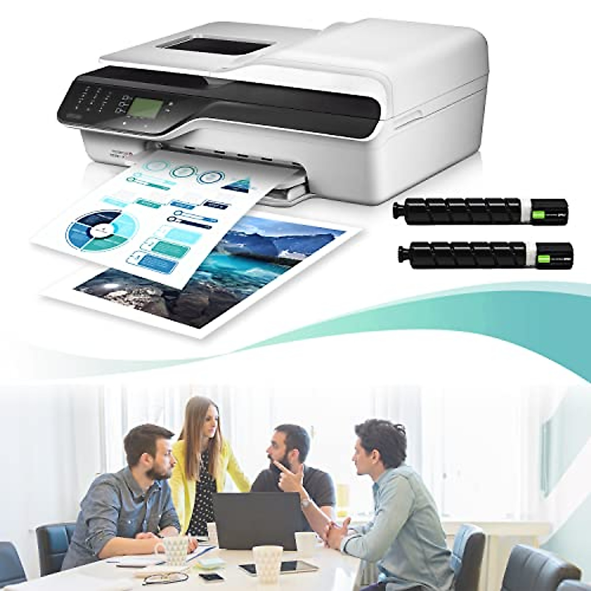 GREENBOX GPR57 High Yield Remanfactured Toner Cartridge Replacement for Canon GPR-57 0473C003 for Canon imageRUNNER Advance 4525i 4535i 4545i 4551i 4535i 4545i 4551i Printers, 2 Black ( 42,100 Pages)