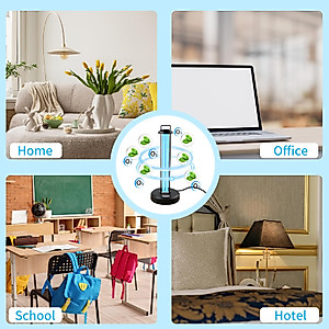 38W UV Sanitizer Light, Portable Ozone Ultraviolet Light with 3-Gear Timer and Remote Control, 110V Home Disinfection Device, 99.99% UVC Cleaning Ozone Lamp for Home, Office, Hotel, School