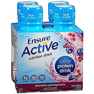 Ensure Active Protein Drinks Blueberry Pomegranate 10 oz 4 ct - 40 oz cs of 3