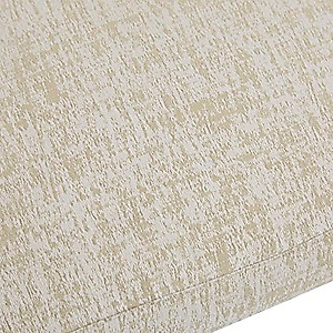 Madison Park Bryce Parsons Upholstered Accent Dining Chairs Set of 2, Padded Seat with Cushion, Antique Gold Metal Frame Back and Sled Leg, Contemporary Modern Chic for Kitchen, Cream 2 Piece